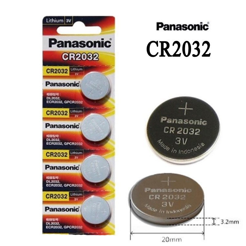 ถ่านกระดุม PANASONIC รุ่น CR2032 3V Lithium Battery (1 Pack มี 5 ก้อน ...