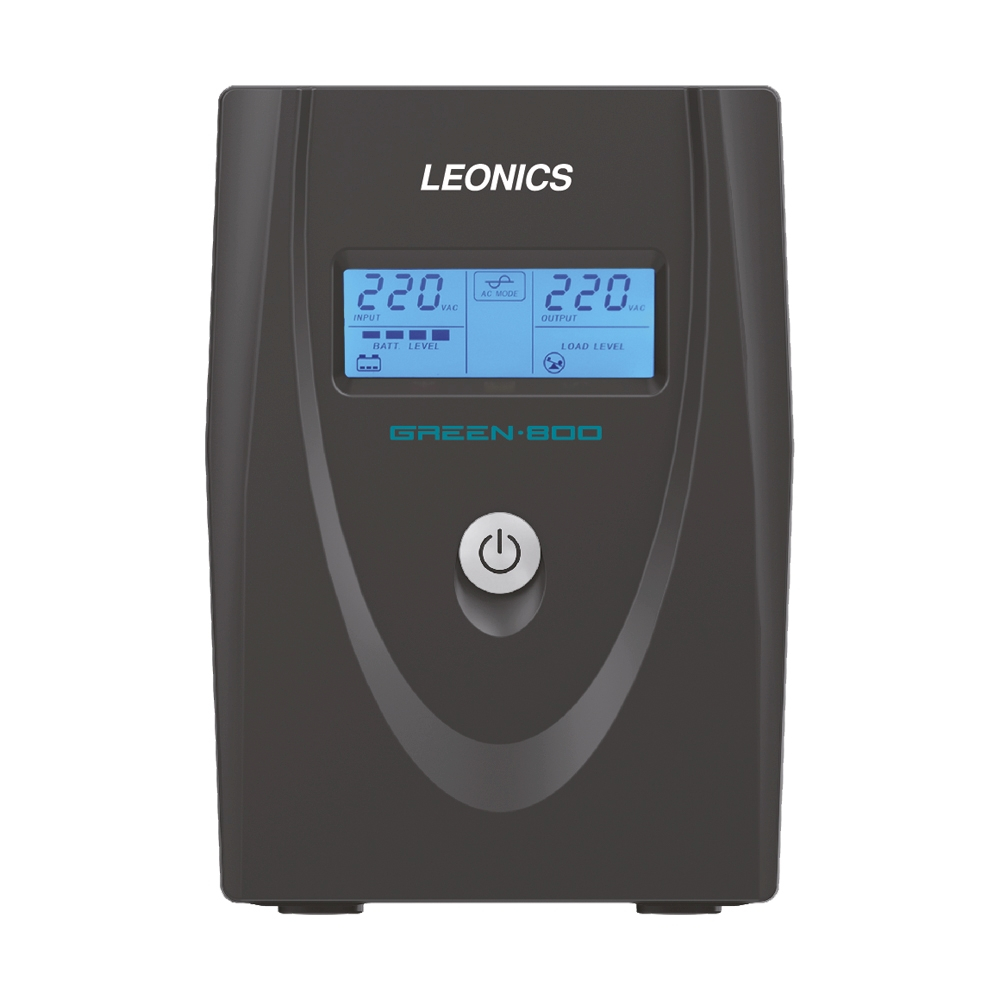 เครื่องสำรองไฟฟ้า LEONICS UPS GREEN-800V ขนาด 800VA 480W รับประกัน 2 ปี ...