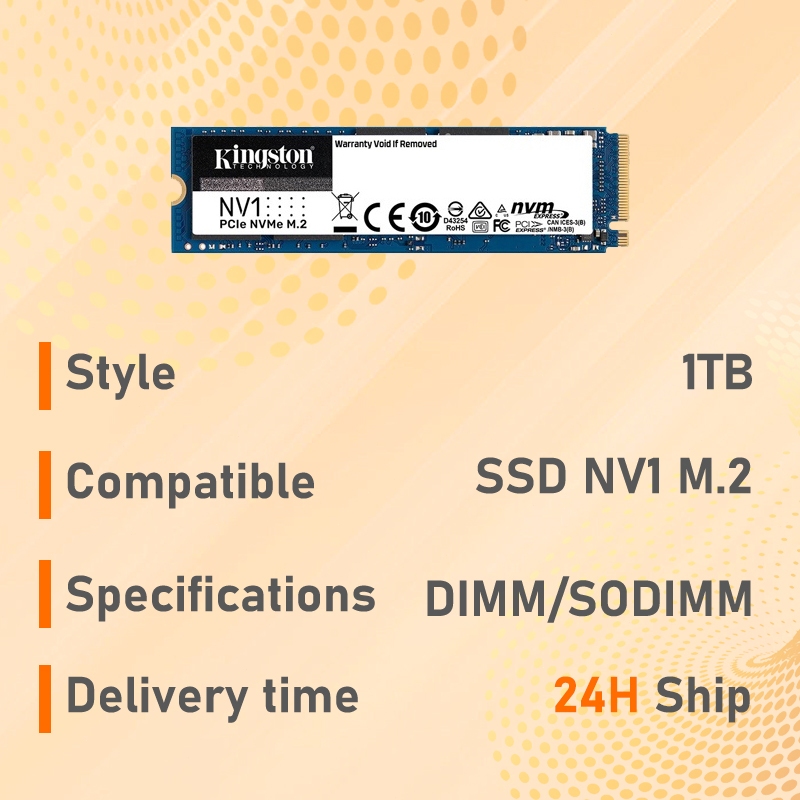 【สินค้าเฉพาะจุด】Kingston NV1 250GB 500GB 1TB M.2 Nvme SSD PcIe 2280 ...