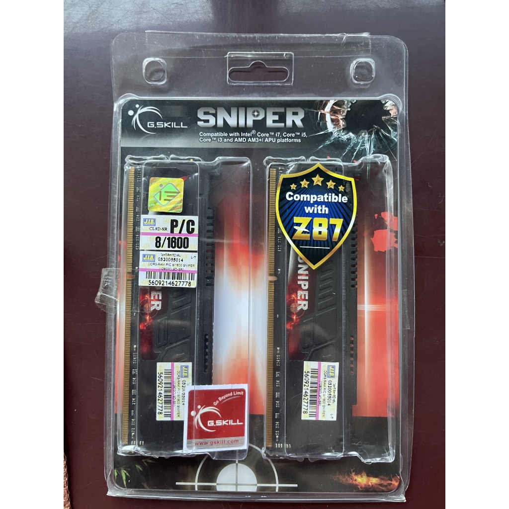 RAM DDR3 G.Skill Sniper BUS1600 8GB(4x2)มือสอง ประกัน JIB | Shopee Thailand