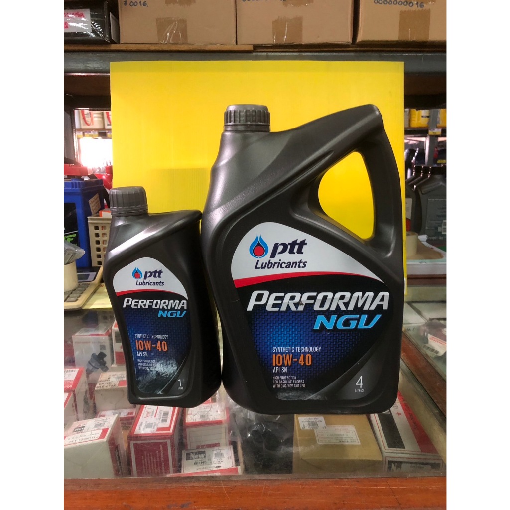 น้ำมันเครื่องกึ่งสังเคราะห์ สำหรับเครื่องยนต์เบนซิล สำหรับรถแก๊ส NGV Performa NGV 10w40 ปตท PTT ...