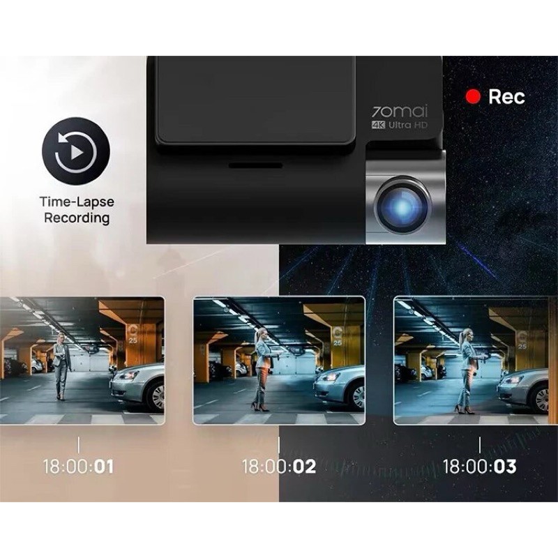 70mai A810 Dash Cam 4K Built-In GPS Full HD WDR 4G 70 Mai Car Camera wifi กล้องติดรถยนต์ รับ ...