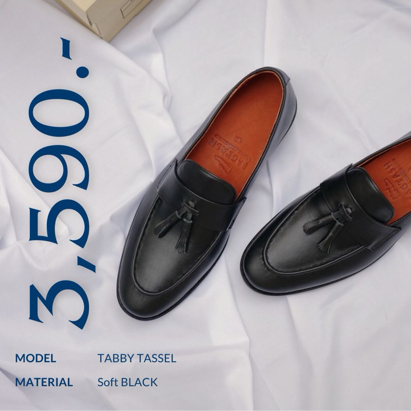 Tabby tassel loafer / soft black | Shopee Thailand