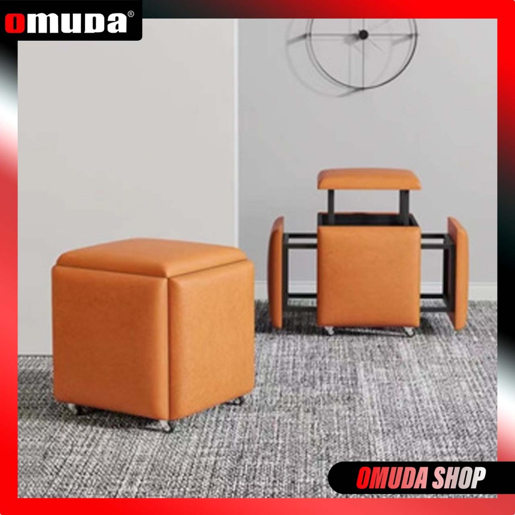 OMUDA_SHOPเก้าอี้ชุด 5in1 ประหยัดพื้นที่แข็งแรงทนทาน | Shopee Thailand