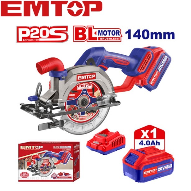 EMTOP เลื่อยวงเดือนไร้สาย ( Lithium-Ion circular saw ) รุ่น ELCS14021 ...