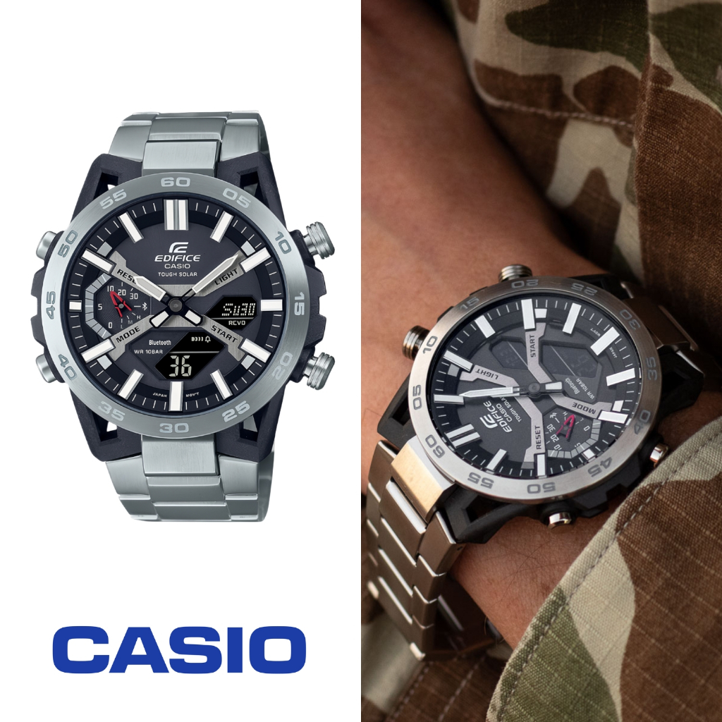 นาฬิกาแฟชั่นสปอร์ตคาสิโอ รุ่น ECB-2000D-1A รับประกัน 1 ปี | Shopee Thailand