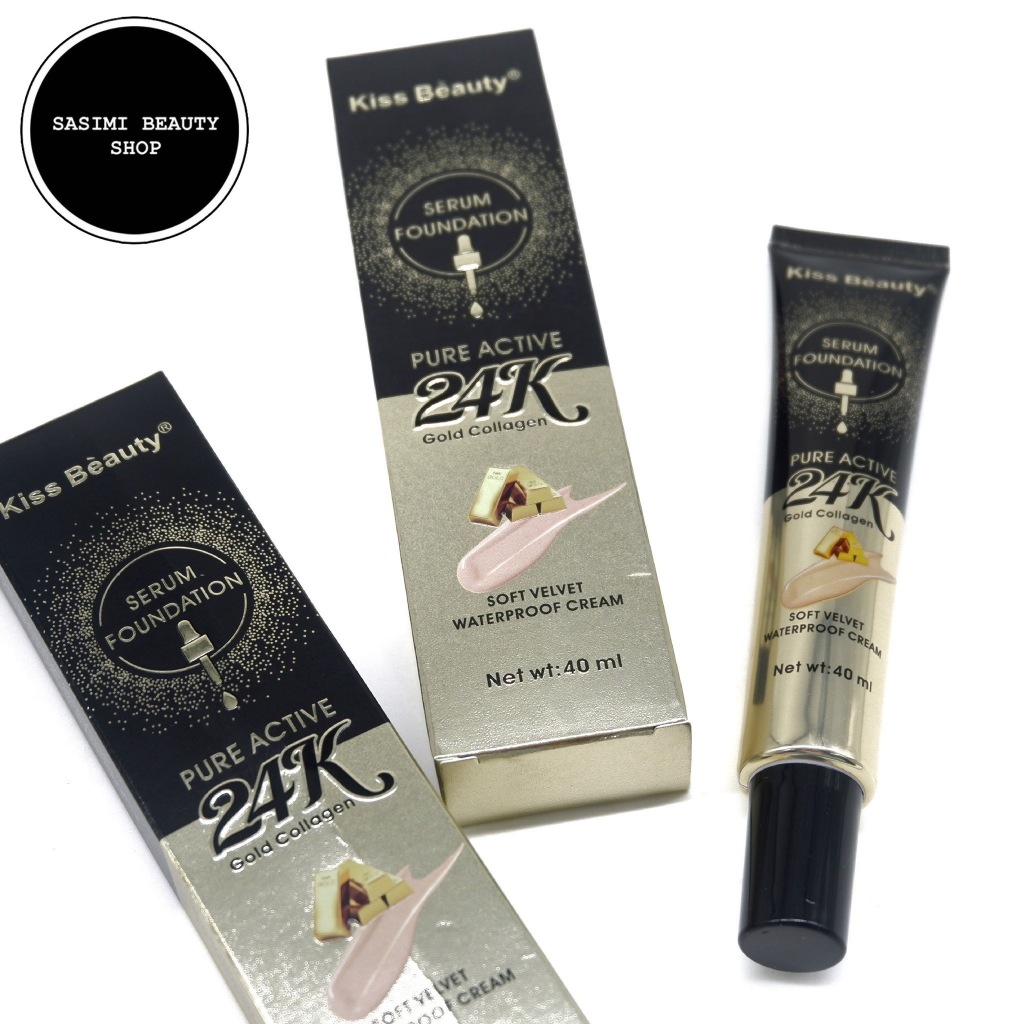 [ใหม่!] Kiss Beauty 24K Gold Collagen Velvet Foundation ครีมรองพื้น ...