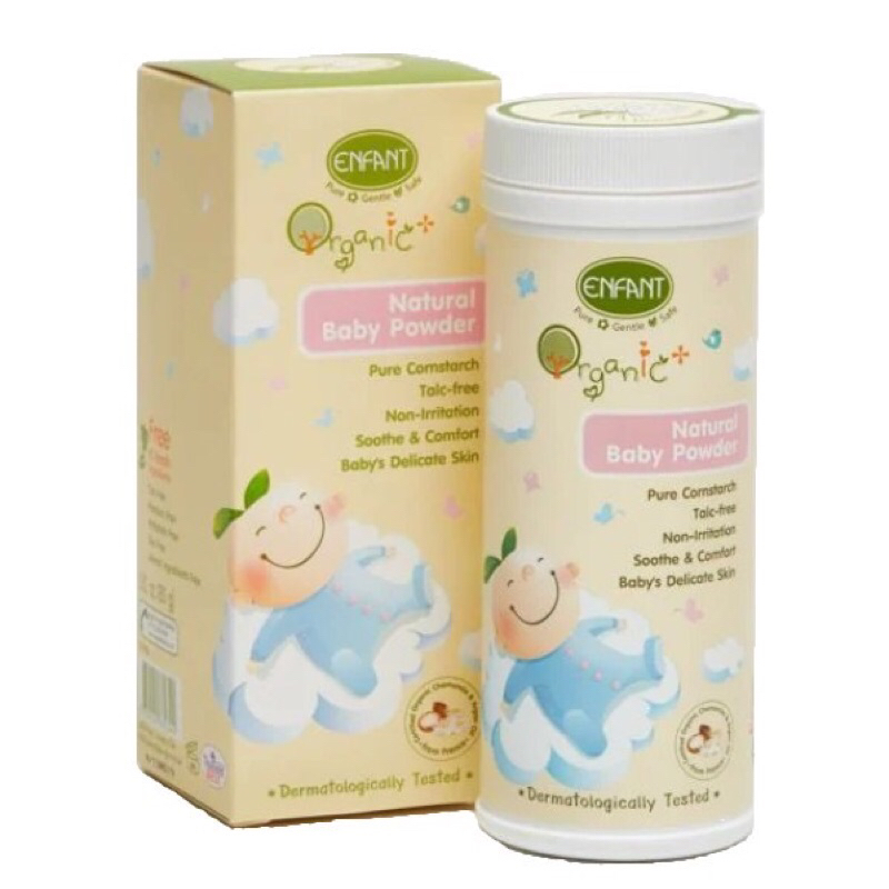 ENFANT (อองฟองต์) ORGANIC PLUS NATURAL BABY POWDER แป้งเด็กสูตรธรรมชาติ ...