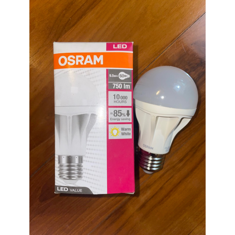 Osram LED VALUE CLASSIC A 60 E27 9.5W Warm White | Shopee Thailand
