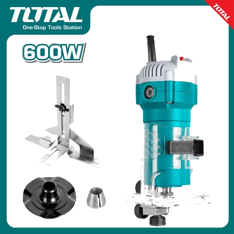 TOTAL เครื่องทริมเมอร์ 600 วัตต์ (ขนาดหัวจับดอก 6 มม. และ 1/4 นิ้ว ...