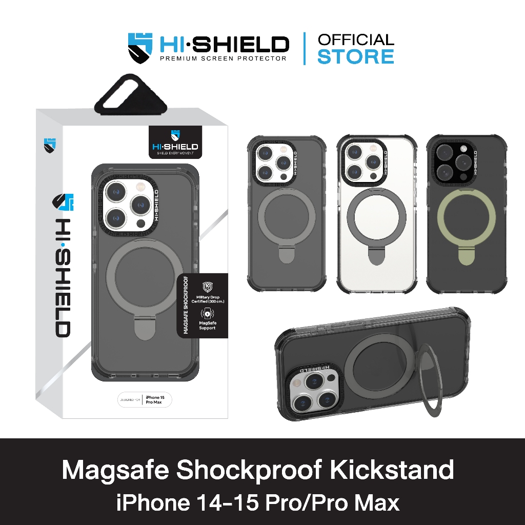 HI-SHIELD Magsafe Shockproof Kickstand Case สำหรับ iPhone 15 Pro/iPhone ...