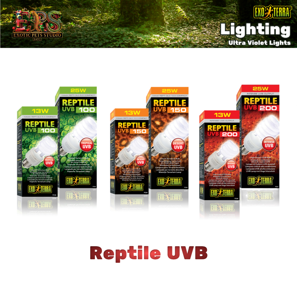 Exo Terra Reptile UVB หลอดยูวีบี (13W / 25W) | Shopee Thailand