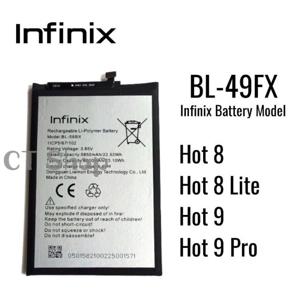 แบตเตอรี่ infinix Smart 6HD X6512 / Smart 6 HD Battery BL-49FX +ไขควง ...