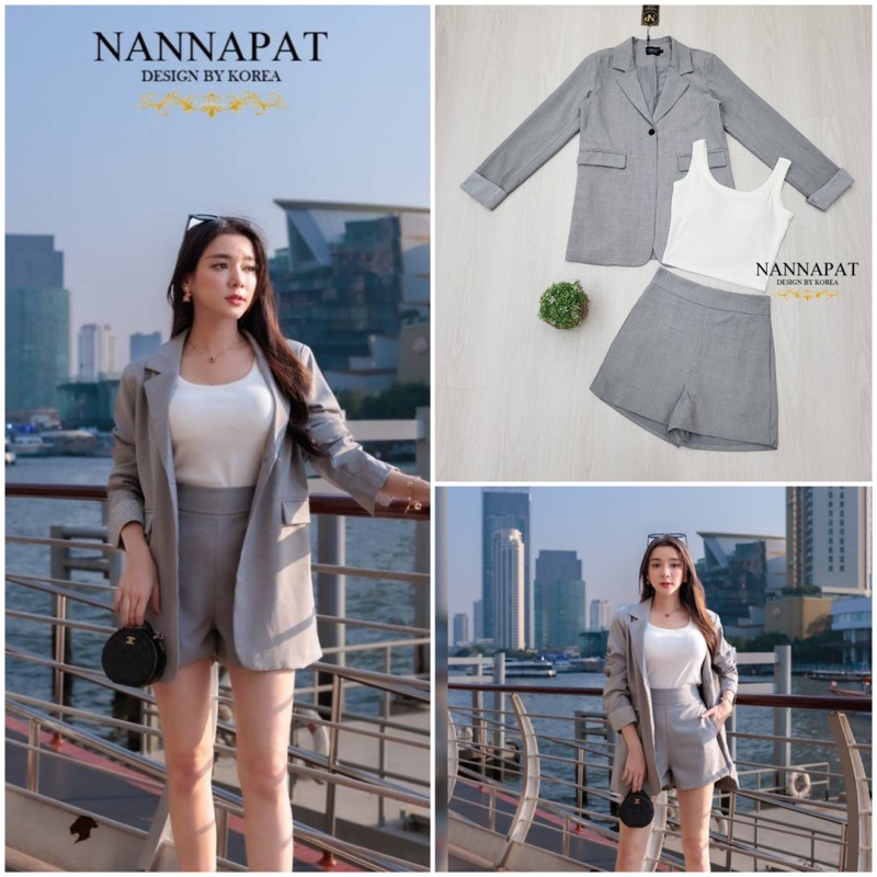 เซตเสื้ิสูทเบรสเซอร์ และกางเกง (D835) Nannapat | Shopee Thailand