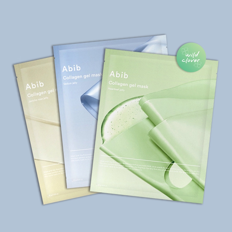 🍀 ABIB : แท้พร้อมส่ง exp.2027 collagen gel mask jelly : heartleaf, sedum hyaluron, jericho rose ...