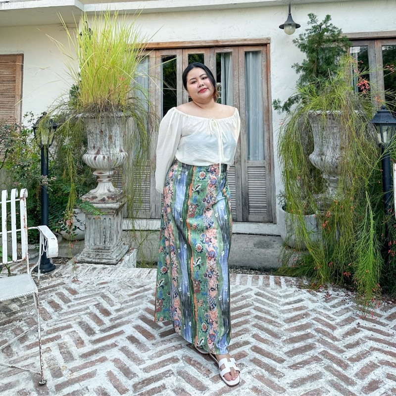 (MTNWHMG ลด 60.-) Lady M | เสื้อและกระโปรงสาวอวบไปทะเล แยกชิ้น ใส่ทำบุญ ใส่ออกงาน ชุดเที่ยวทะเล ...