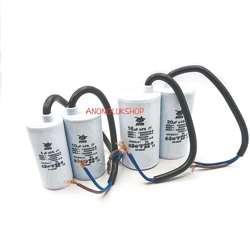 C สตาร์ท มอเตอร์ Cap Run แคปสตาร์ท แคปรันมีสาย 450Vac 4UF 6UF 6.3UF 8UF ...