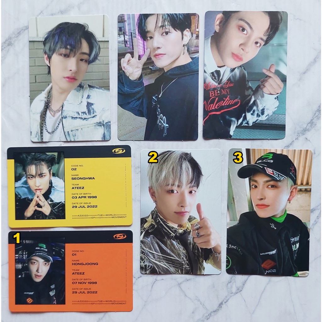 การ์ด ของแท้ จาก CD อัลบั้ม ATEEZ - THE WORLD EP.1 : MOVEMENT Album ...