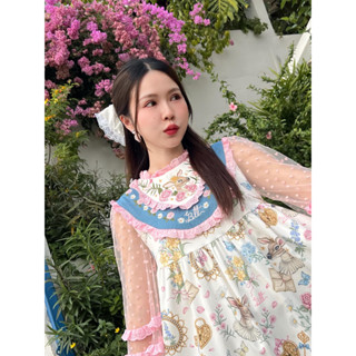 MYT x BLT SPECIAL : [BT347] : มินิเดรสทรงปล่อยลายน้องกวาง ชุดทรงปล่อย | Shopee Thailand