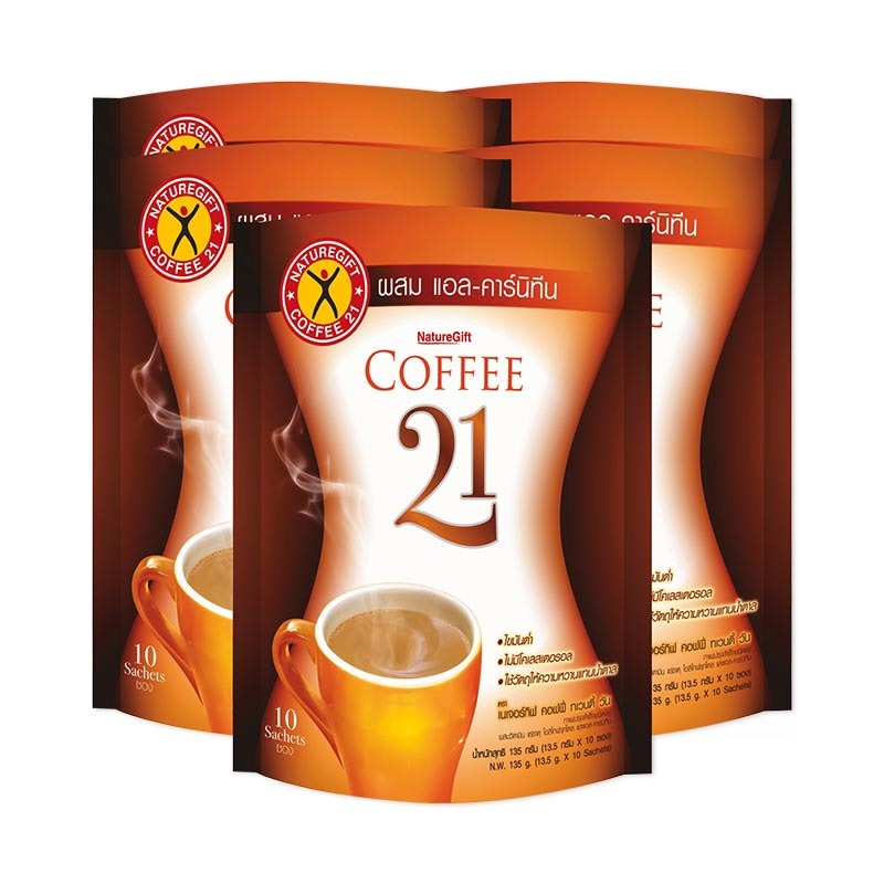 NatureGift Coffee 21 Plus L-Carnitine เนเจอร์กิฟ คอฟฟี่ 21 กาแฟปรุง ...