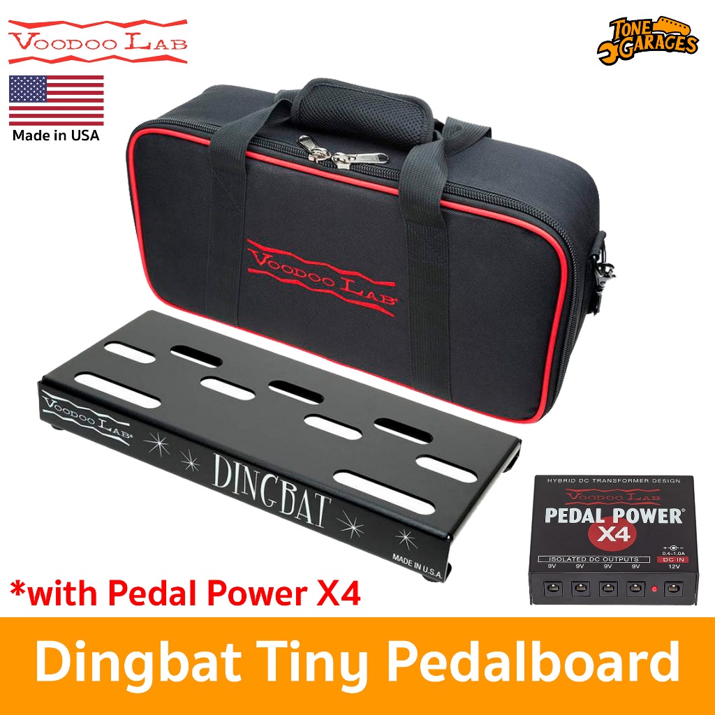 Voodoo Lab Dingbat Tiny Pedalboard with Pedal Power X4 Made in USA | Shopee Thailand