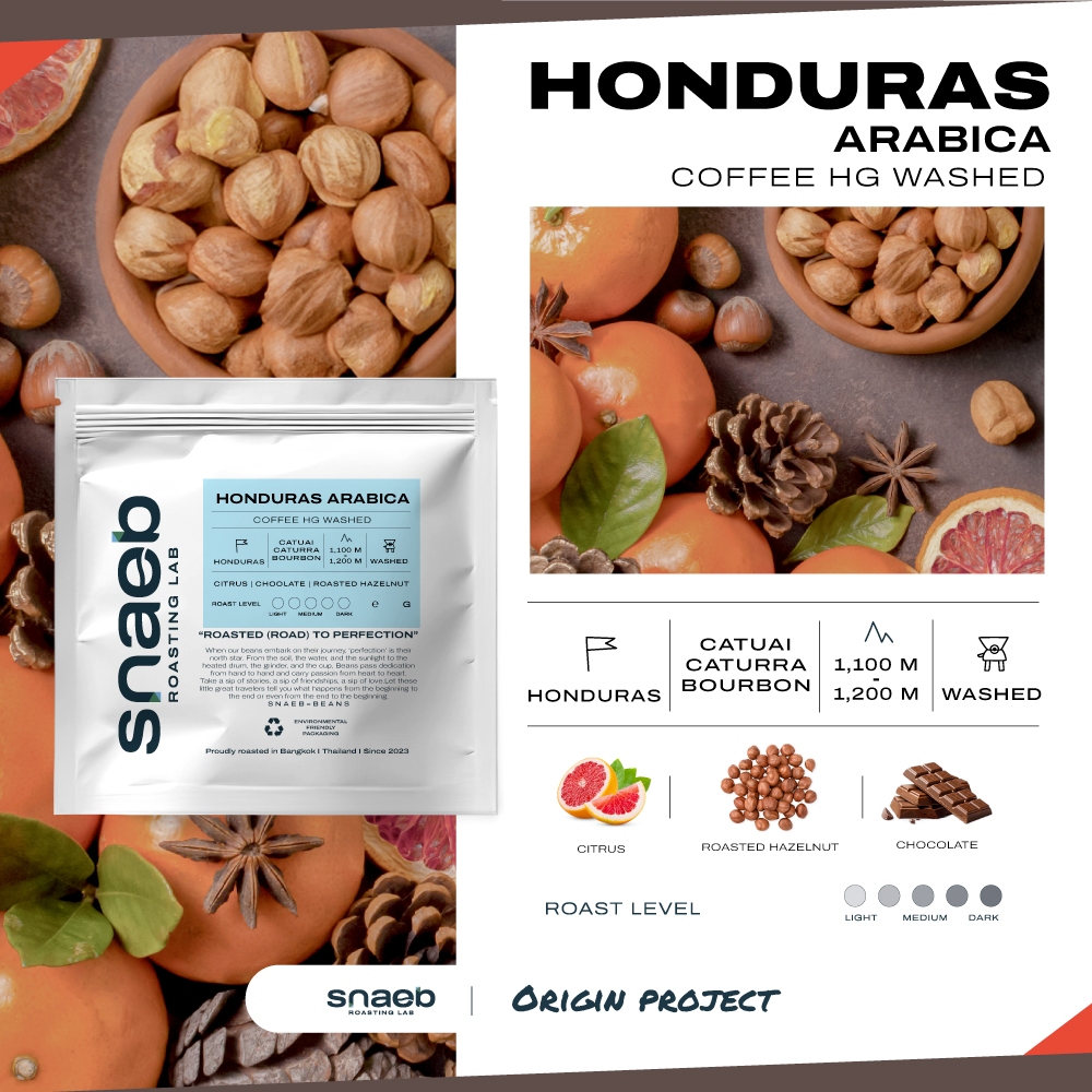 Honduras Arabica Coffee HG - Washed | เมล็ดกาแฟคั่ว คั่วกลาง Snaeb ...