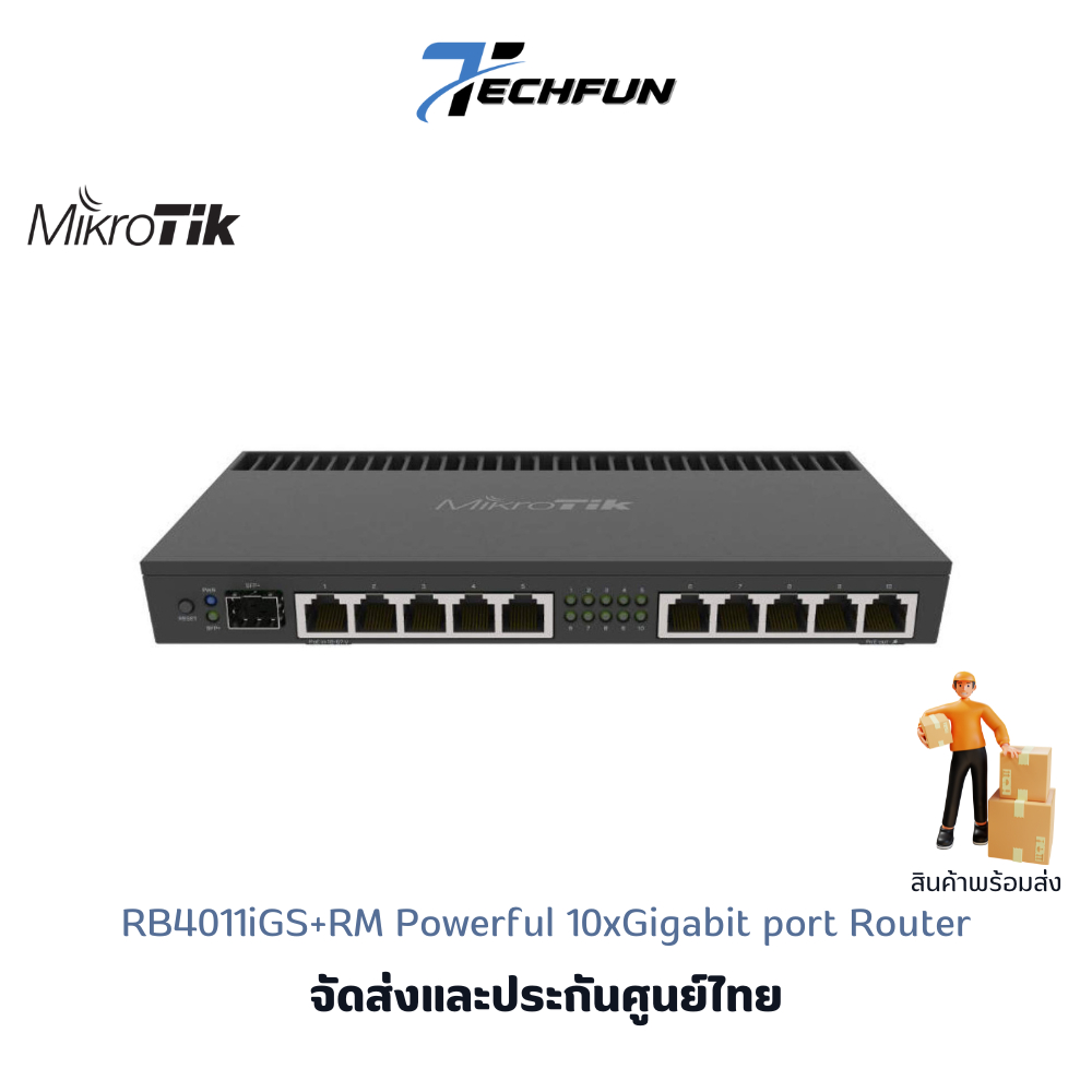 Mikrotik RB4011iGS+RM Powerful 10xGigabit port router with a Quad-core ...