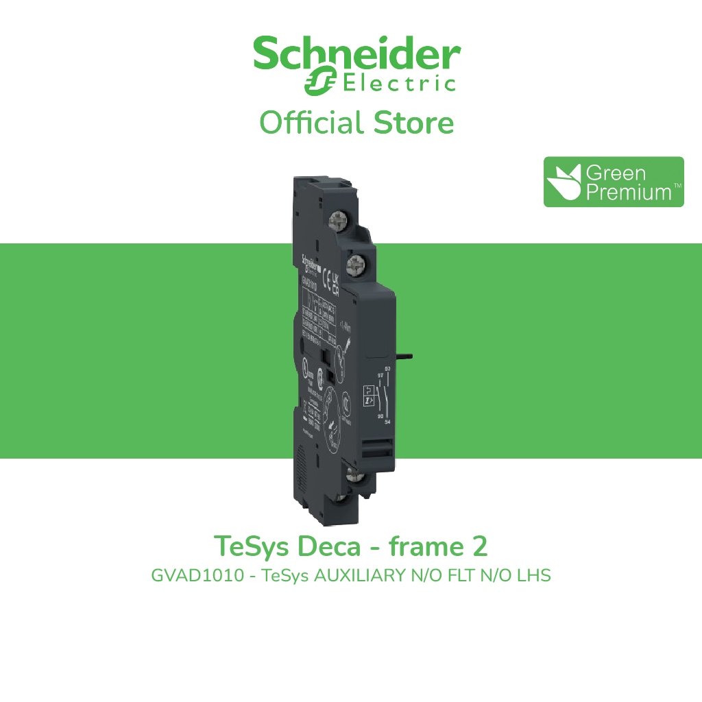 Schneider Electric Add-on contact block,รุ่น Tesys Deca Frame 2/3,1NO ...