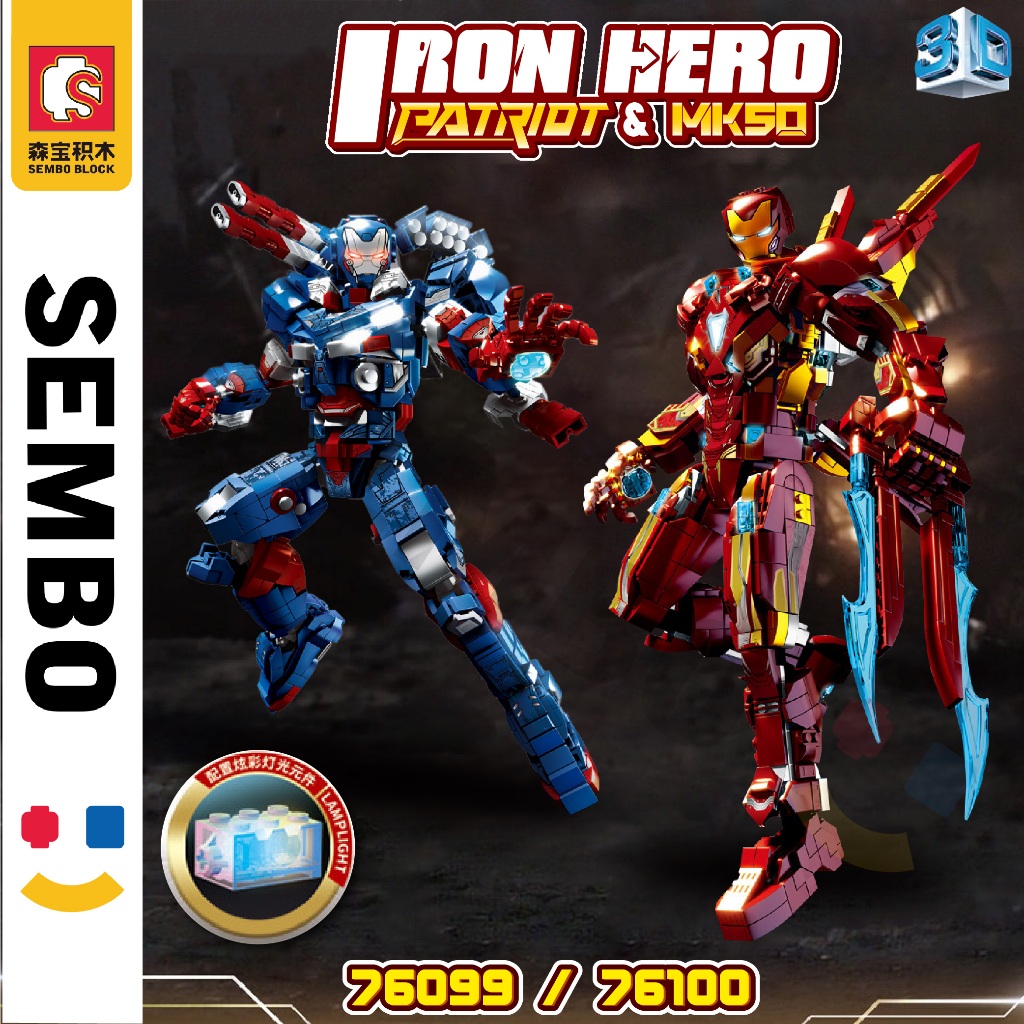 ชุดตัวต่อ LY MK50 / PATRIOT / MK85 หุ่นยนต์ไอร่อนแมน 76099 / 76100 / 76101 มี 3 แบบให้เลือก ...