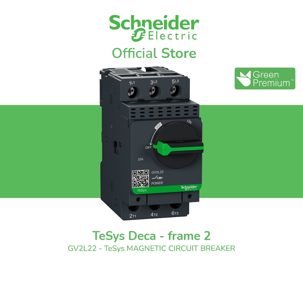 Schneider Electric Motor circuit breaker,รุ่น Tesys Deca frame 2,3P,25A ...