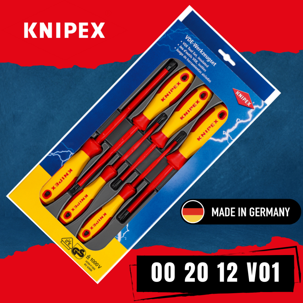 KNIPEX ชุดรวมไขควง กันไฟ 1000V Screwdriver Set No.00 20 12 V01 | Shopee ...