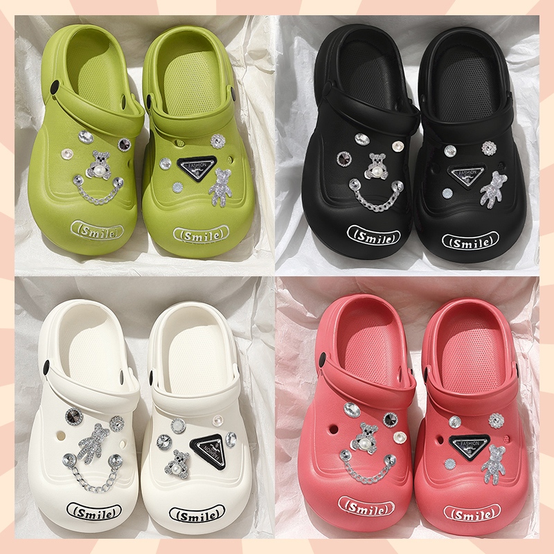 Swayy แบบใหม่ รองเท้าแตะแฟชั่นแบบสวม ทรงหัวโตพร้อมสายรัดส้น พื้นนิ่ม ...