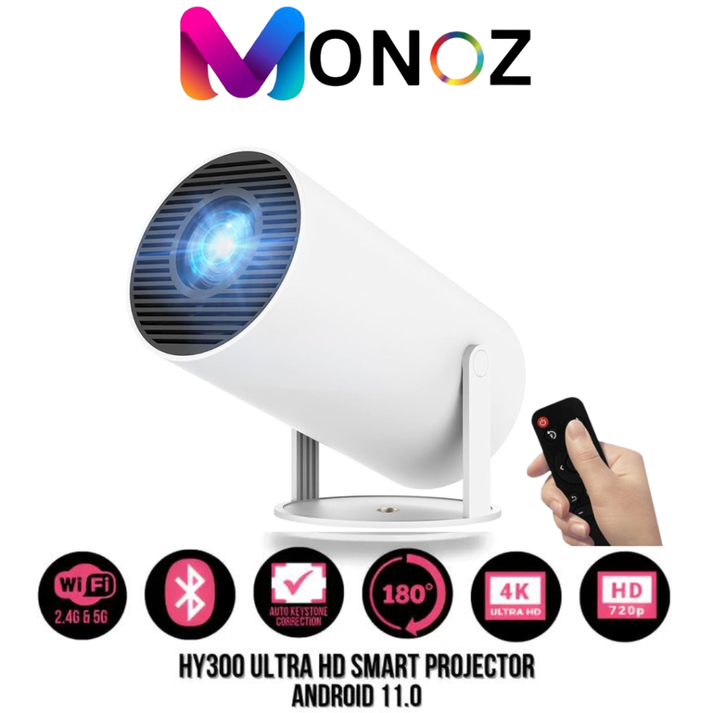 MONOZ Mini Projector HY300 มินิเครื่องฉายภาพ รุ่น Mini Projector ...