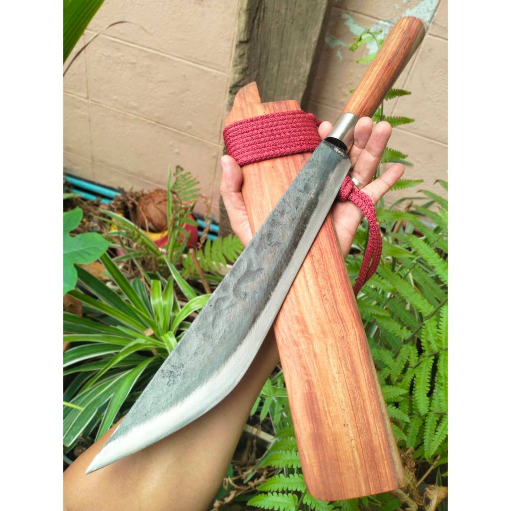 มีดมาเชเต้ Machete มีดเหน็บ E-Nep มีดเดินป่า มีดแคมป์ 12.6” SUP9 ตีร้อนชุบแข็ง ผิวไฟ ด้ามฝัก ...