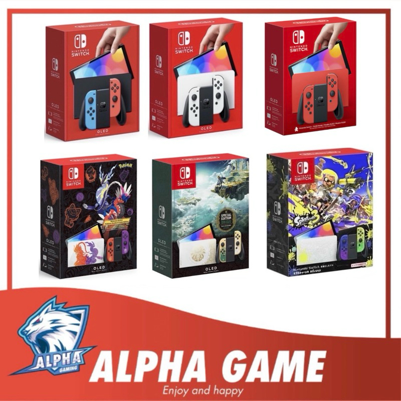 (มือ 2)เครื่อง Nintendo Switch OLED/Red Mario/Pokemon/Zelda/Splatoon ...