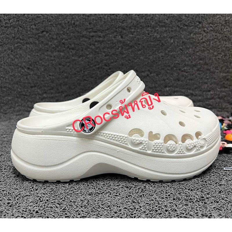 Crocs 6 cm ส้นสูง พร้มส่ง แบบสวมรองเท้าแตะหัวโต น้ำหนักเบาใส่สบาย ...