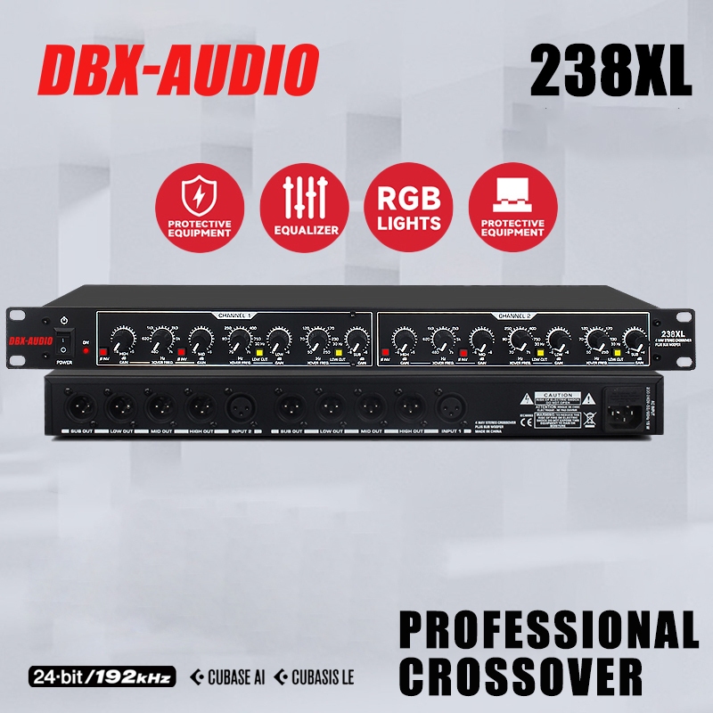 DBX-AUDIO 238XL Professional Electronic Crossover Stage ตัวเลือกระดับมืออาชีพของแท้ สามแบ่ง ...
