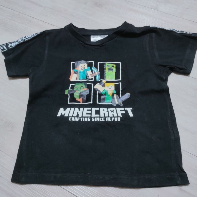 เสื้อยืด minecraft เด็กมือสองวัดรอบอก 26 นิ้วความยาว 17 นิ้ว | Shopee ...