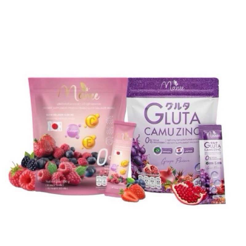 Manee Gluta Collagen Manee Gluta Camu Zinc : มณี กลูต้า คลอลาเจน มณีกล ...