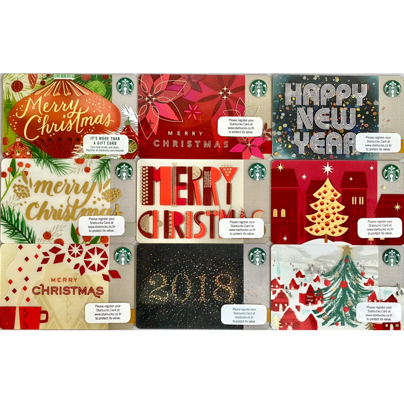 Starbucks Card บัตรสตาร์บัคการ์ด - Christmas Collection (บัตรพลาสติก ...
