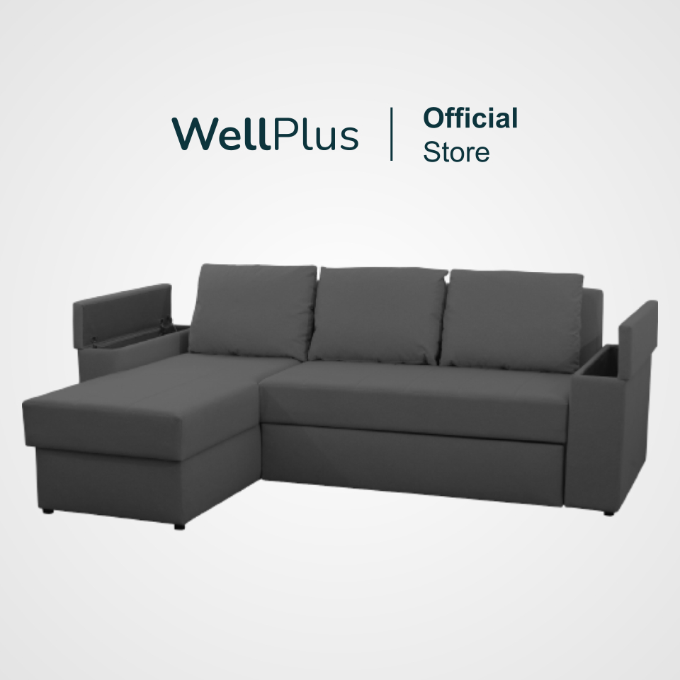 Wellplus โซฟาผ้า L-Shape แข็งแรง หนานุ่ม นั่งสบาย แถมหมอน 3 ใบ รุ่น Perfect | Shopee Thailand