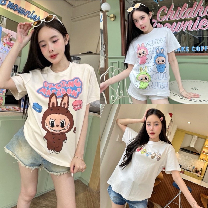 “LABUBU MACARON T-shirt“ TAG VALEN เสื้อยืด labubu มาใหม่ น่ารักมากกกก ...