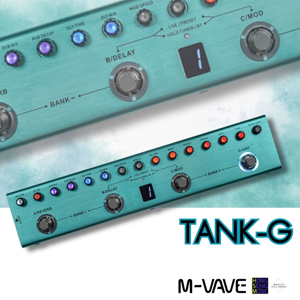 มัลติเอฟเฟค กีต้าร์ไฟฟ้า Multi Effect for Guitar รุ่น M-VAVE Tank-G ...