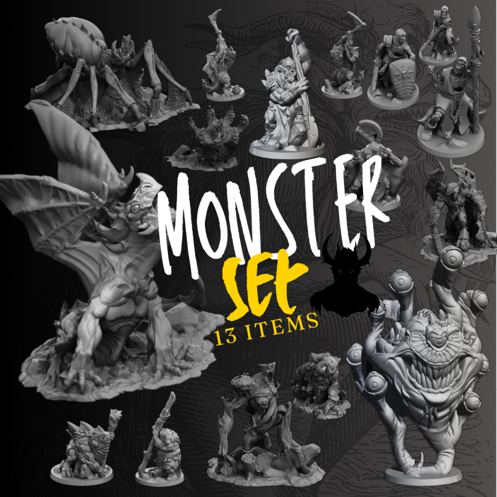 DnD Monster รวมพลอสูรกาย โมเดลสำหรับเล่นบอร์ดเกม (งานเรซิ่นยังไม่ลงสี ...