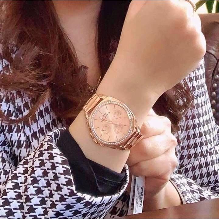 ⏲COACH 14503131 BOYFRIEND CHRONOGRAPH ROSE GOLD STAINLESS STEEL GLIZT ...