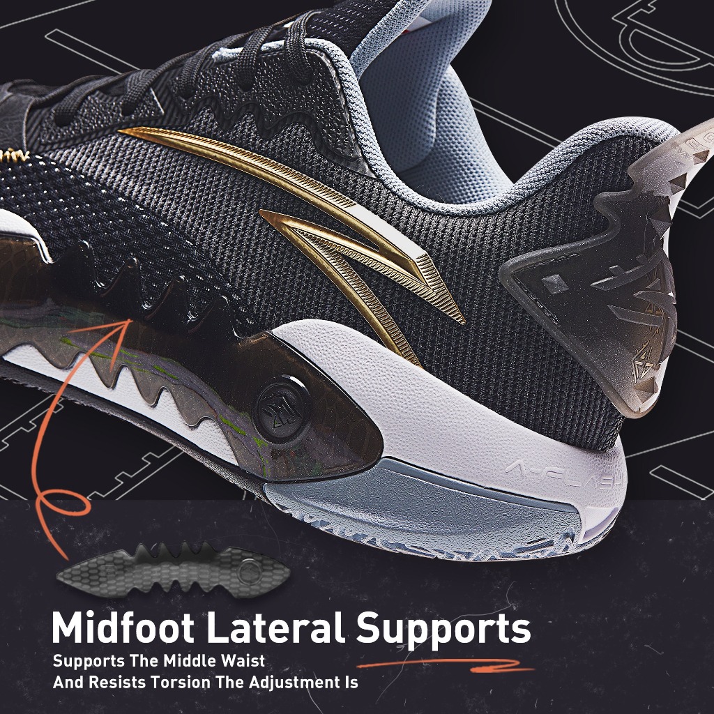[ANTA X Kyrie Irving] Shock Wave 5 Team รองเท้าบาสเก็ตบอลชาย กันลื่นทน ...