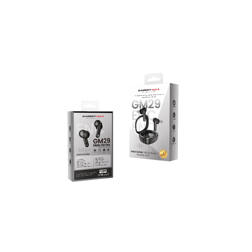 GADGET MAX GM29 MELO SERIES TWS EARBUDS (DUAL MIC ENC) (V5.3) (NPL-6/ ...