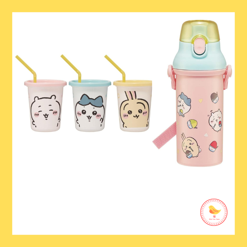 【Japan】Skater Tumbler with Straw, 3 pieces, 320ml, Chiikawa, Made in Japan SIH3ST-A Chiikawa ...