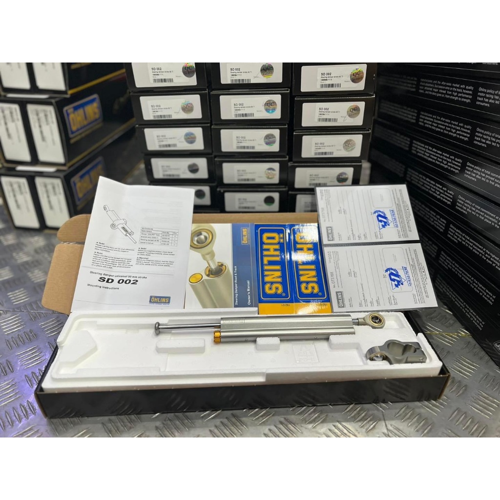(Stroke 90 mm.) สีเงิน Titanium กันสะบัดOhlins #SD002 ของแท้ ประกัน2ปี | Shopee Thailand