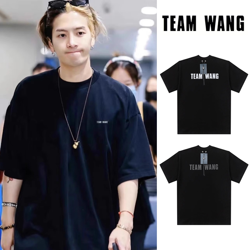 Jackson Wang)TEAM WANG design SS23 THE ORIGINAL 1 series เสื้อยืดแขนสั้นพิมพ์ลายหลวมสไตล์ ...